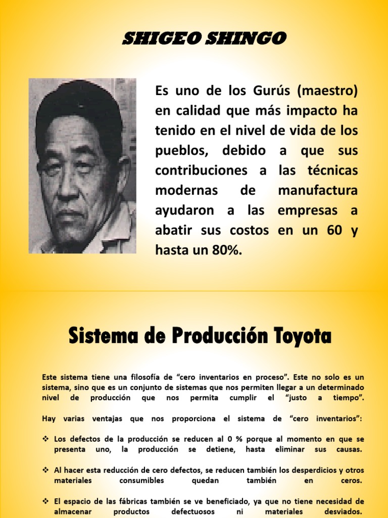 Shigeo Shingo | PDF | Industrias | Producción y fabricación