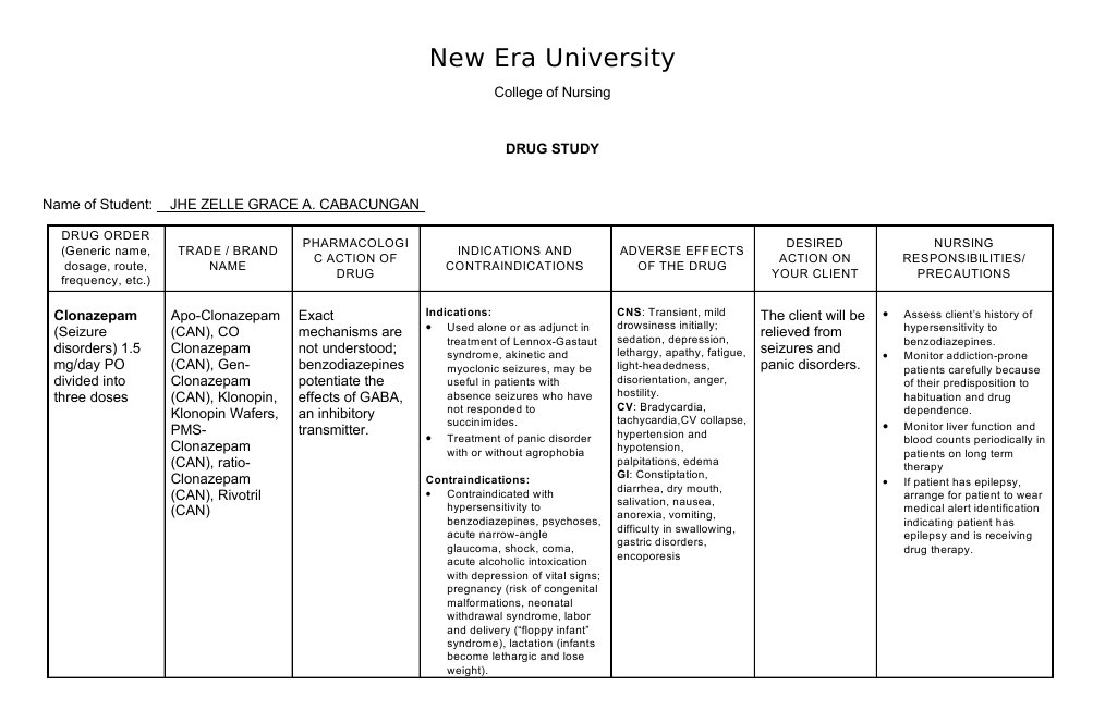 Clonazepam | PDF | Rtt | Psychoactive Drugs