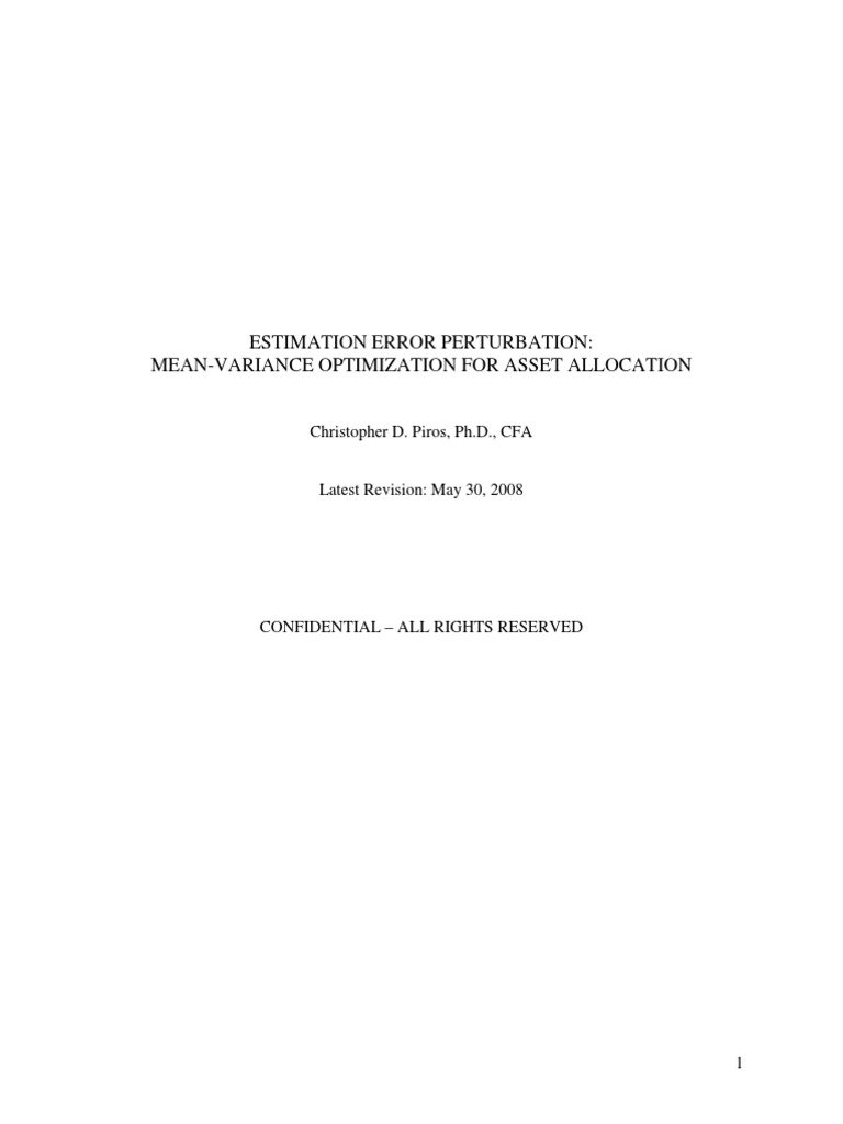 Mean-Variance Optimization For Asset Allocation | PDF | Eigenvalues And ...
