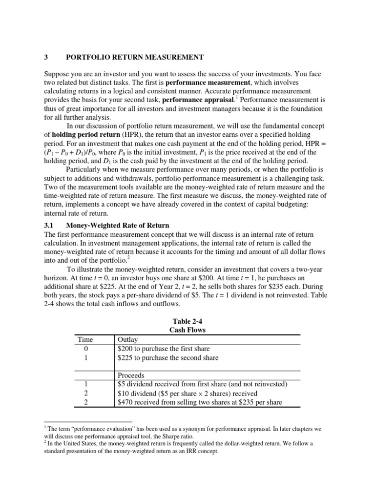 Money-Weighted Return Explained | PDF | Internal Rate Of Return ...