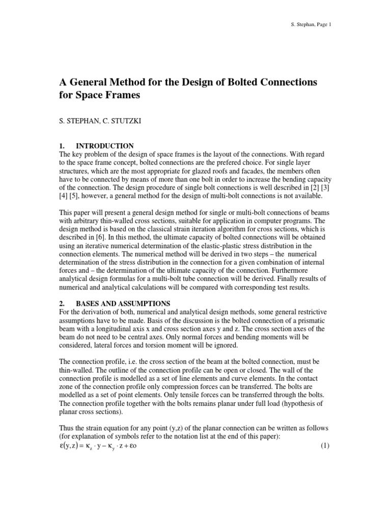 Design Method for Multi-Bolt Connections | PDF | Beam (Structure) | Bending