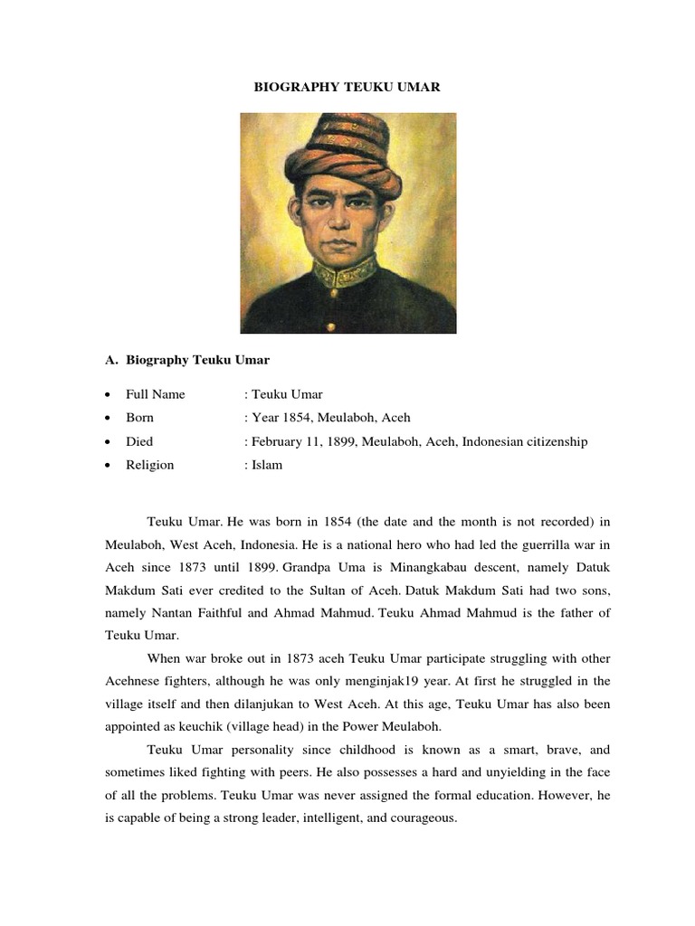 Biografi Teuku Umar | PDF