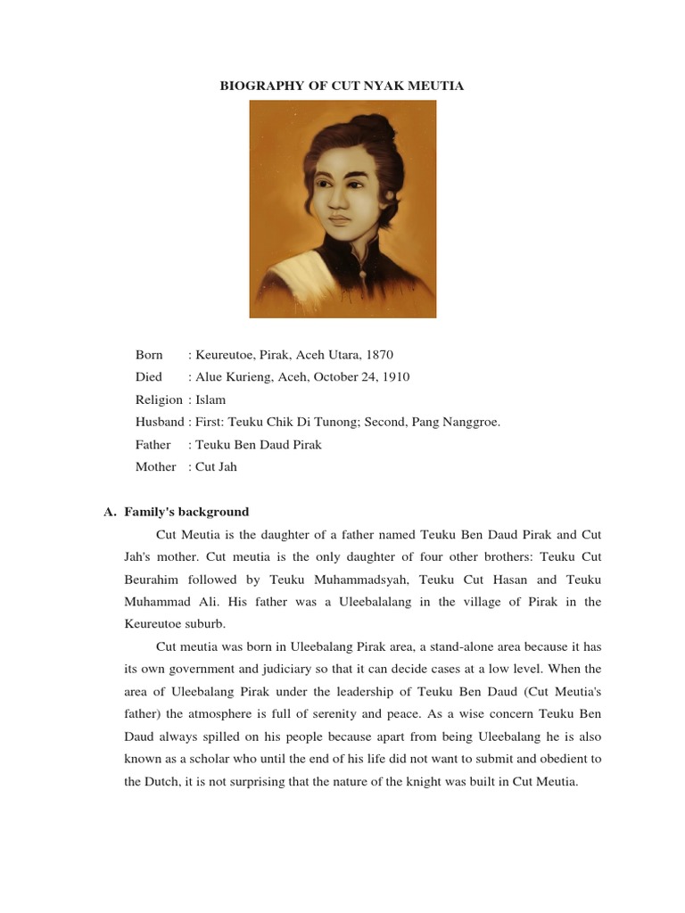Biography of Cut Nyak Meutia II