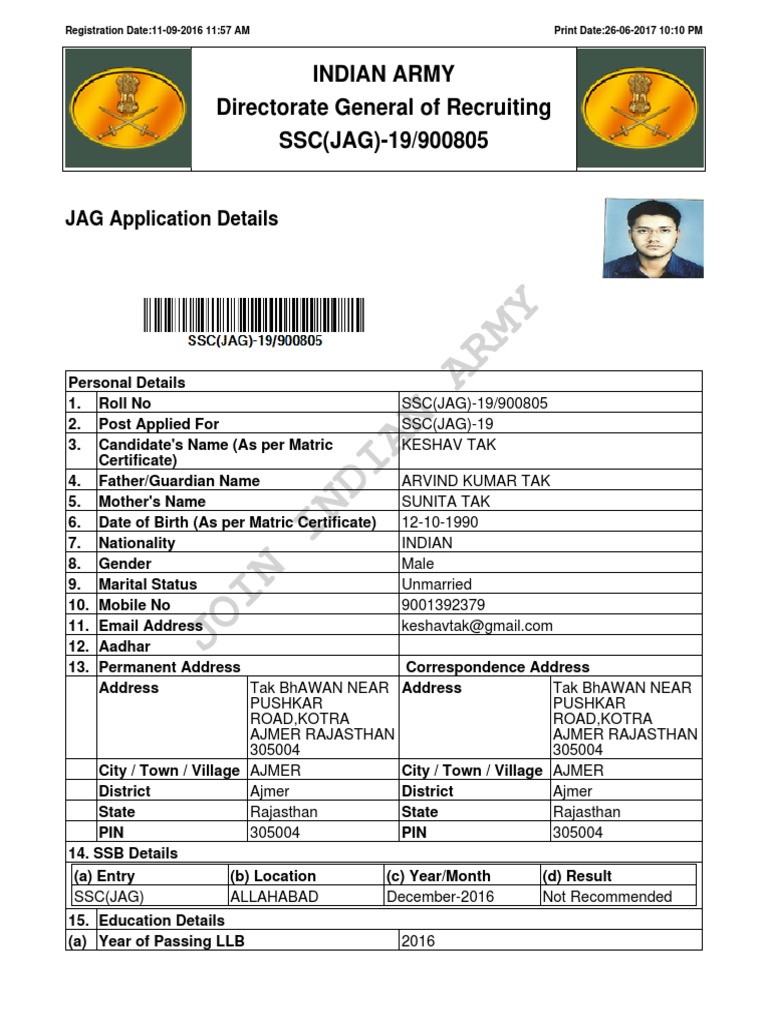 Join Indian Army: Indian Army Directorate General of Recruiting SSC ...