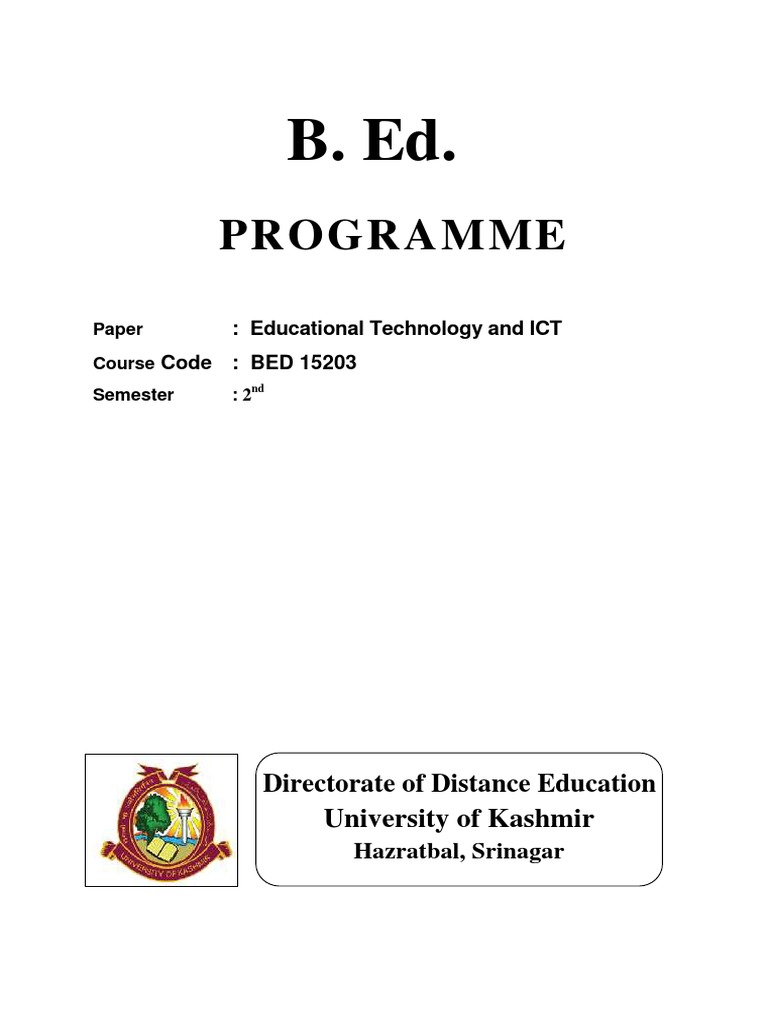 ICT in Education | PDF | Educational Technology | Instructional Design