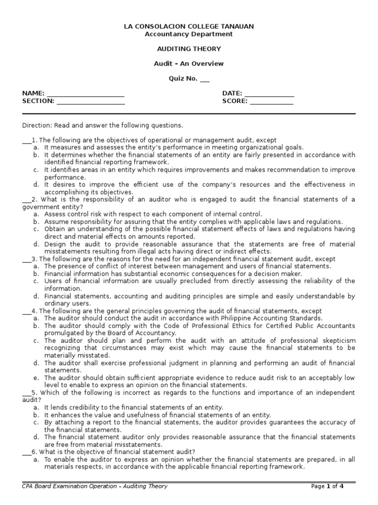 Audit - An Overview - RCM | PDF | Financial Audit | Audit
