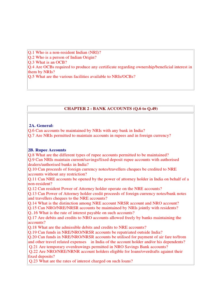 Chapter 2: Bank Accounts (Q.6 To Q.49) : 2A. General | PDF | Securities ...