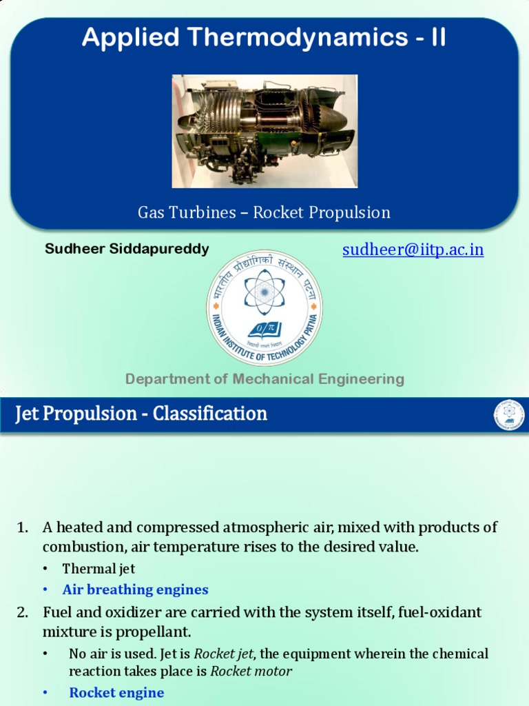 07 Applied Thermodynamics - Rocket Propulsion | PDF | Rocket Engine | Spacecraft Propulsion