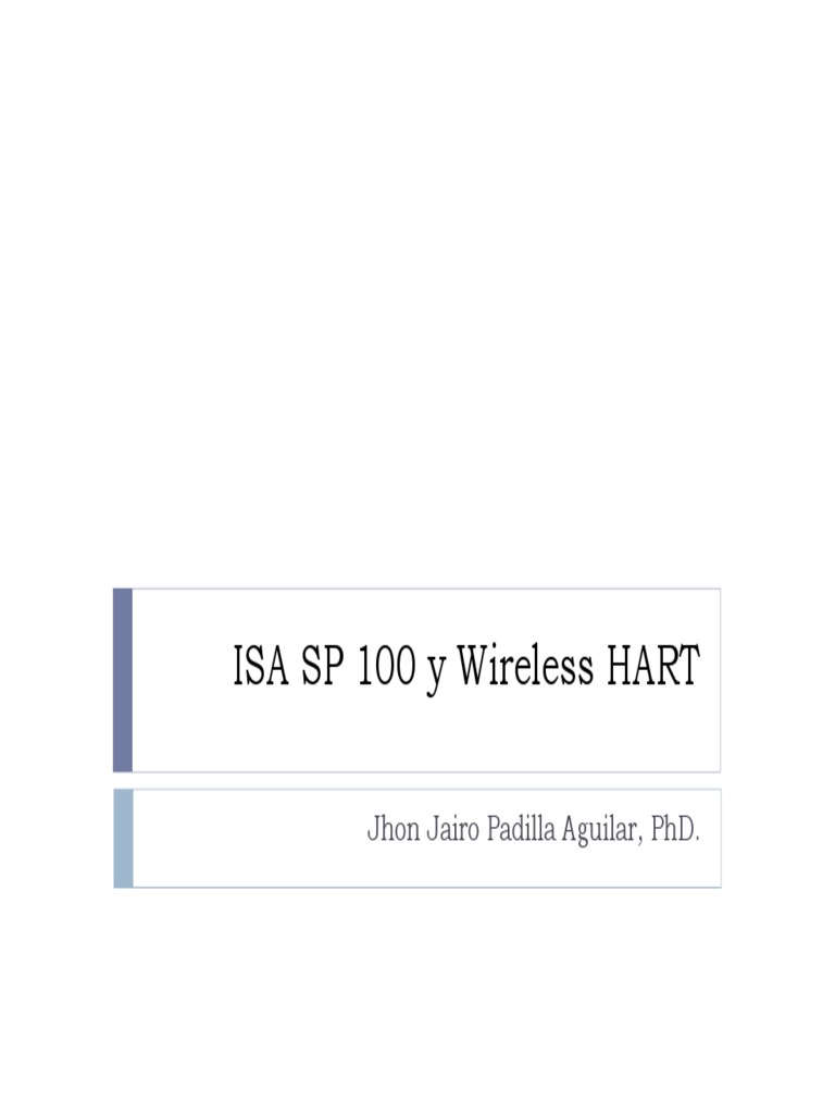 11-Isa SP 100 y Wireless Hart | PDF | Inalámbrico | Calidad de servicio