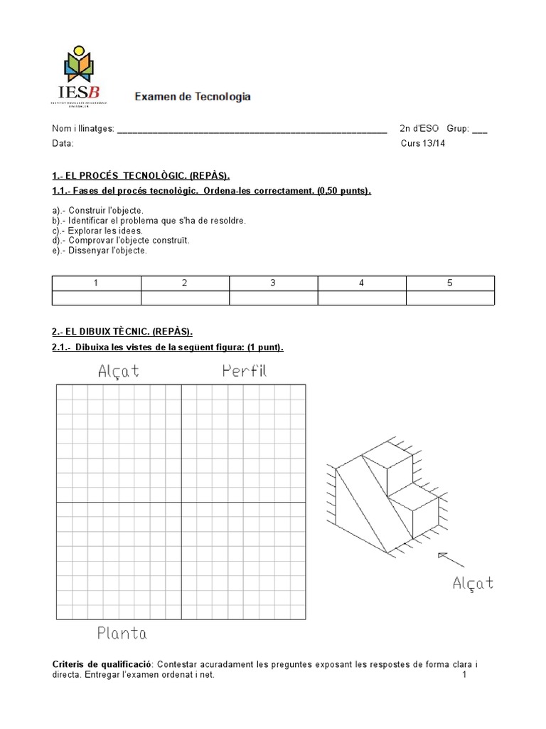 Examen 2n ESO (Estructures) | PDF