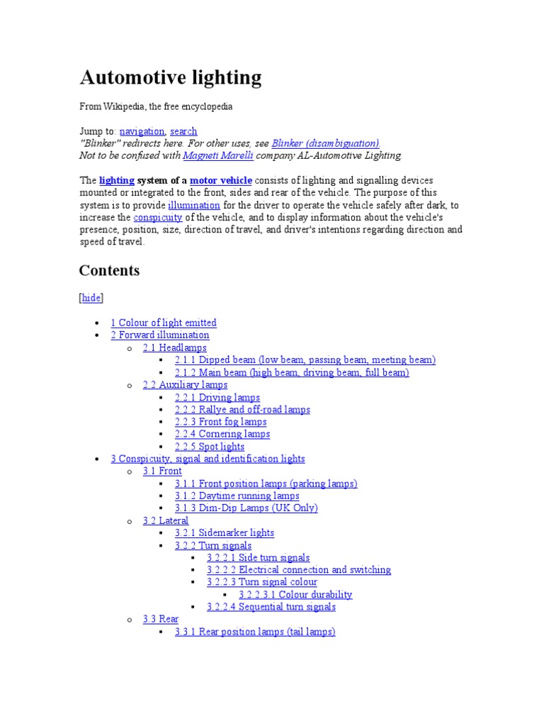 Automotive Lighting | PDF | Headlamp | Components