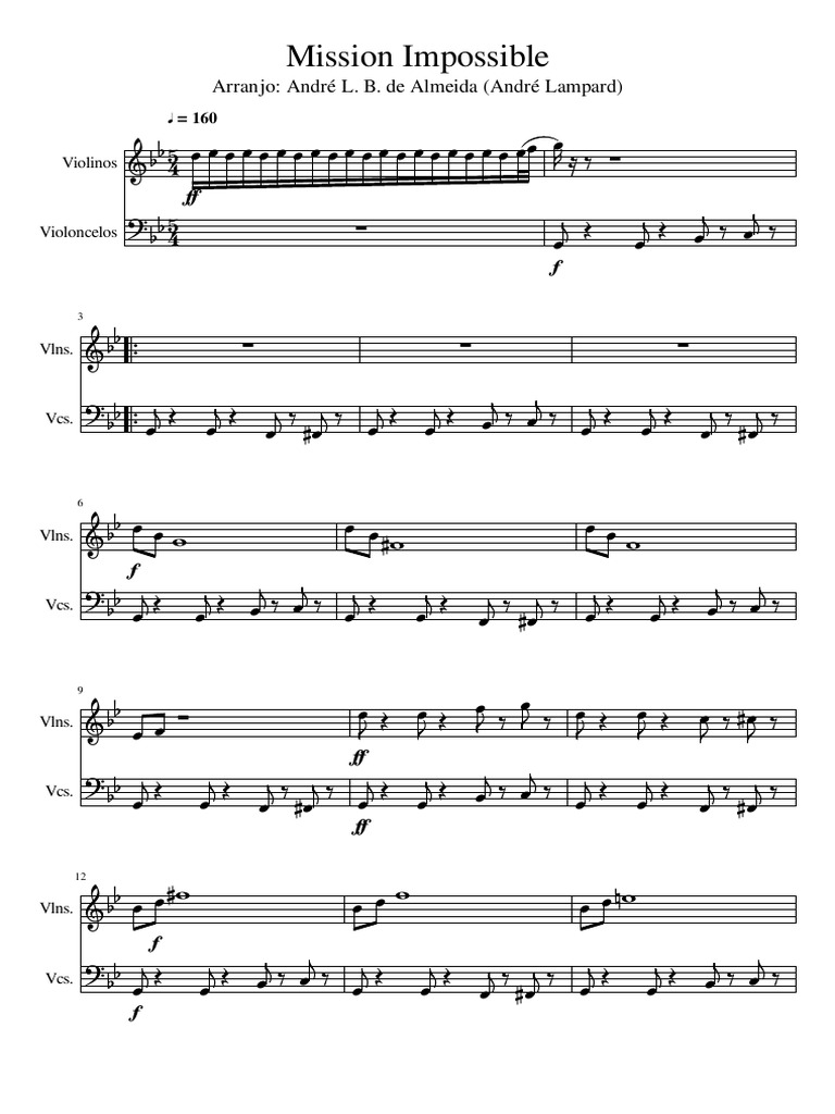 Mission Impossible Violino e Cello | PDF