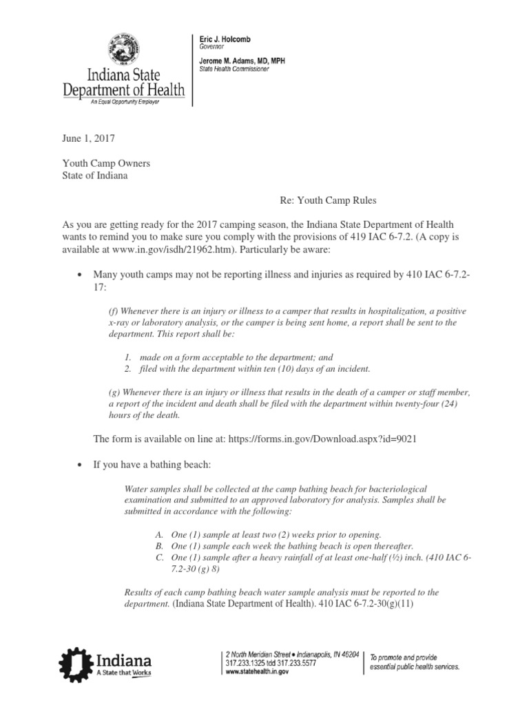 Youth Camp Letter 2017 | PDF | Emergency Management | Government