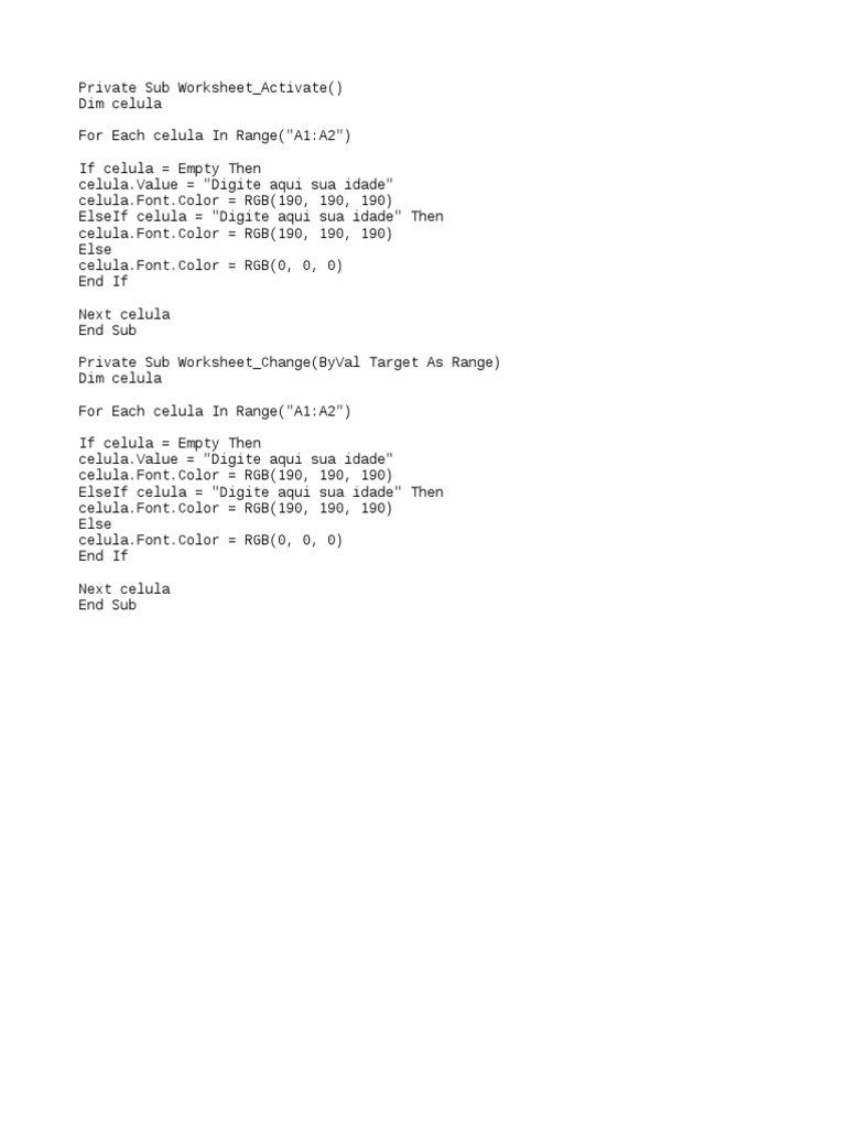 Macro Excel Placeholder | PDF