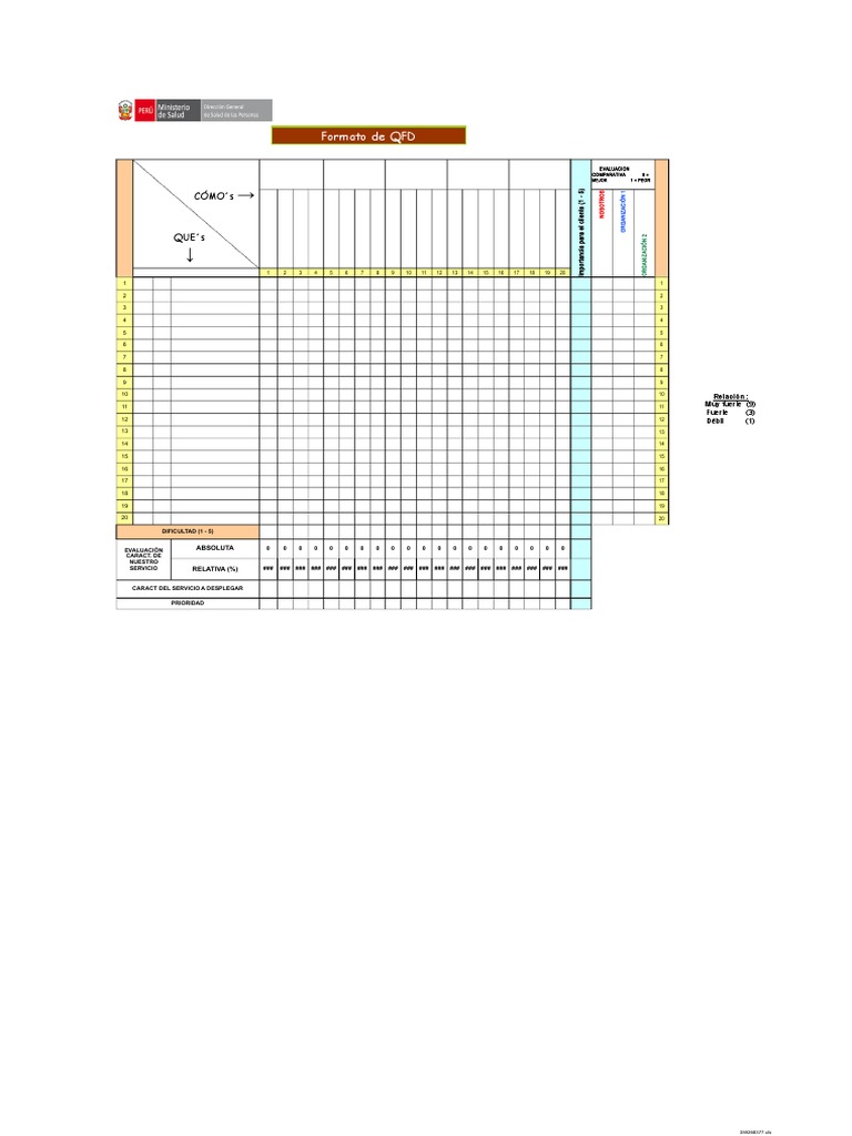 Formato de QFD: CÓMO S | PDF | Business