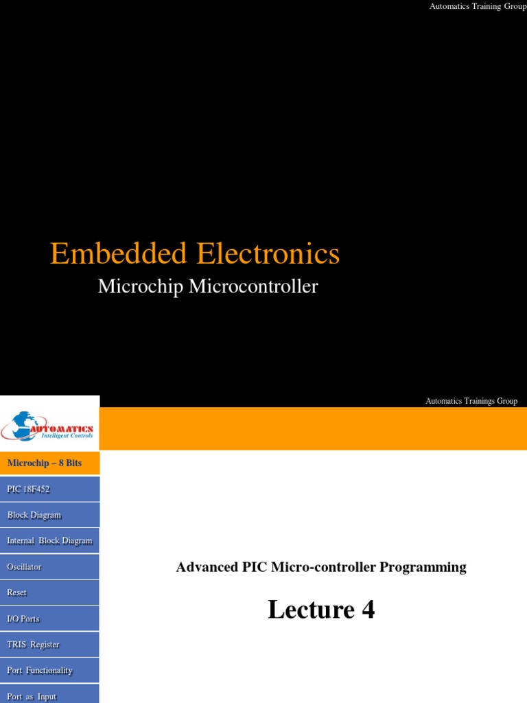 Embedded Electronics: Microchip Microcontroller | PDF | Microcontroller | Manufactured Goods