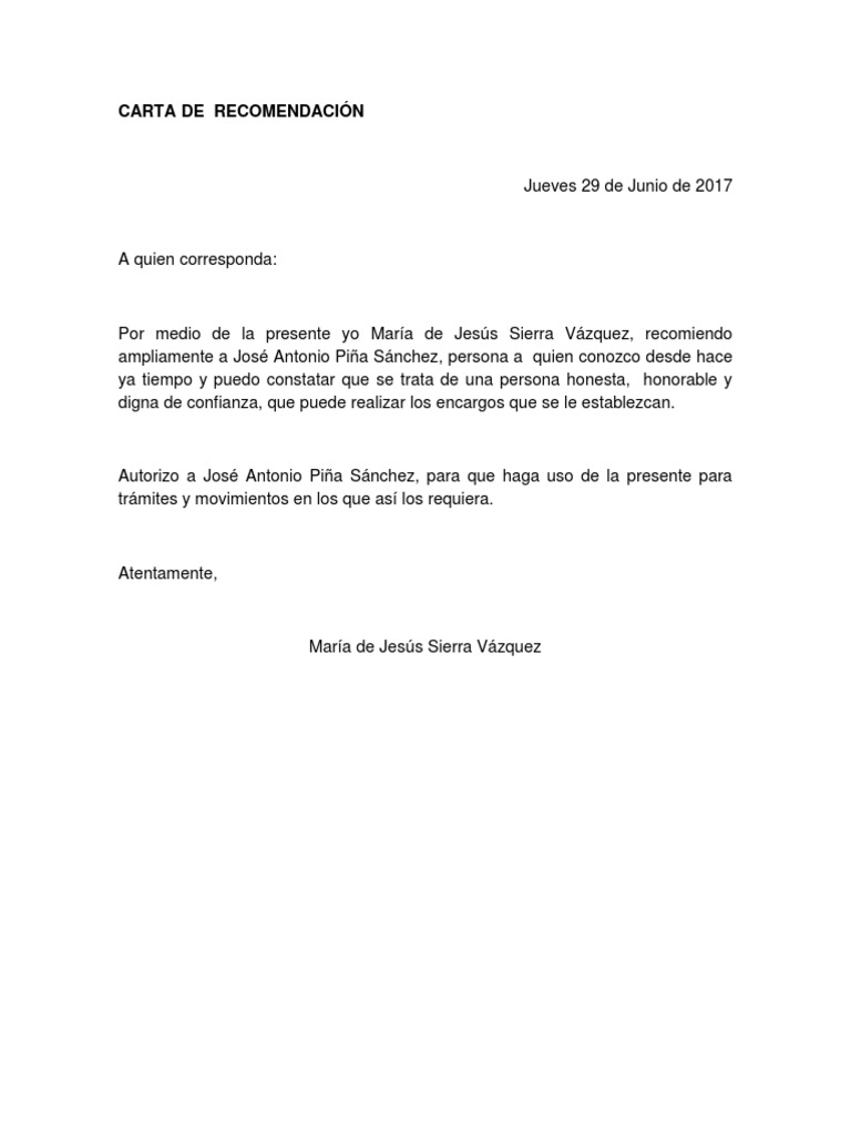 Como Hacer Una Carta De Recomendacion Corta Porn Sex Picture