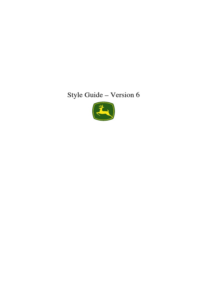 John Deere Style Guide 6 | PDF | Translations | Punctuation
