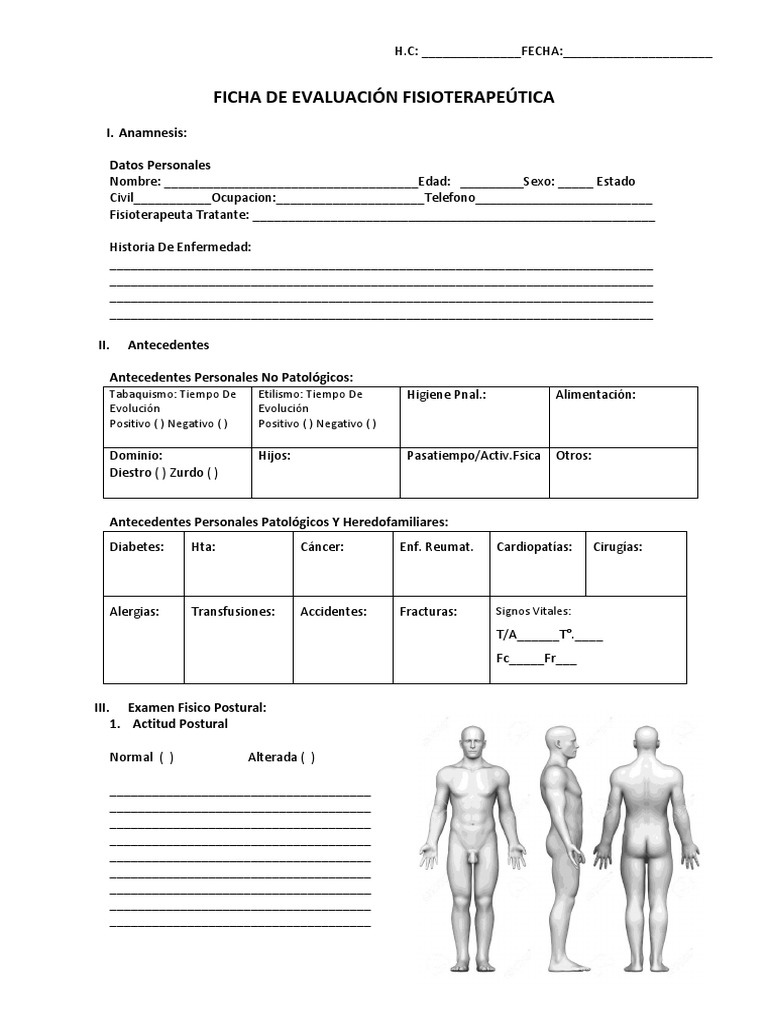 Ficha de Evaluacion Fisioterapeutica | PDF | Tobillo | Músculo