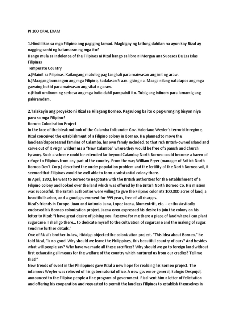 PI 100 Oral Exam PDF | PDF | History
