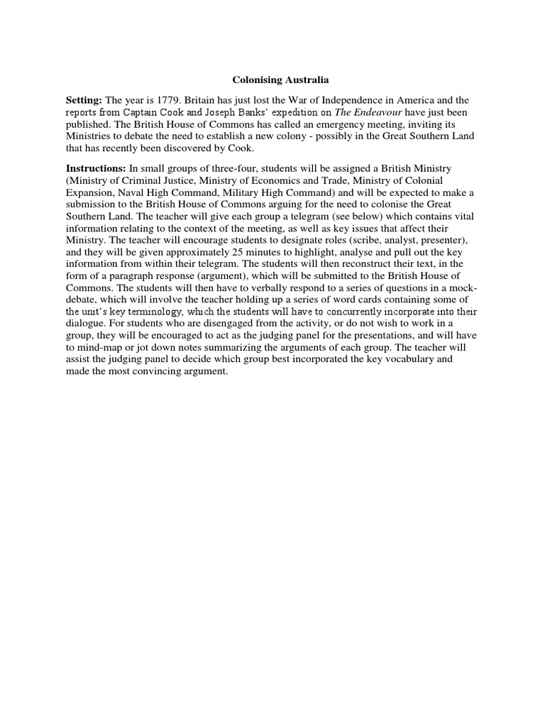 Colonising Australia | PDF | Colonialism | Colonization