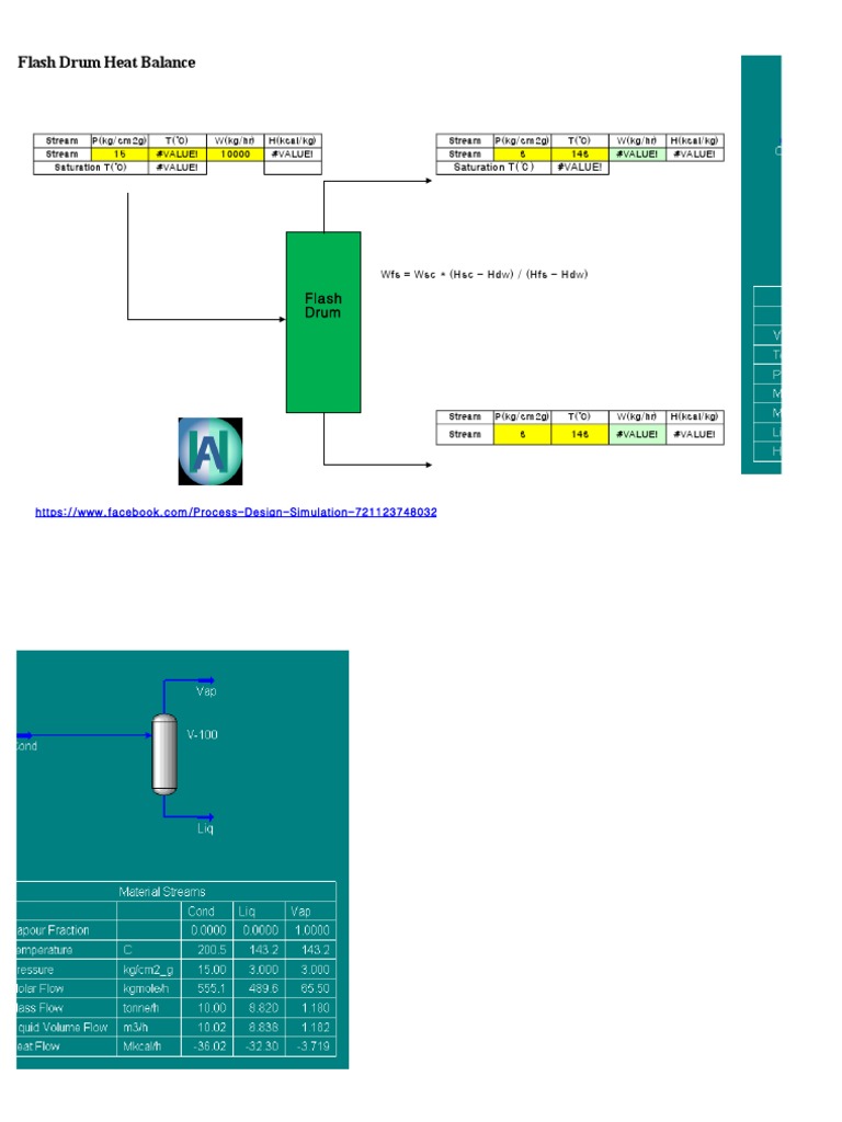 Flash Drum Calculation | PDF