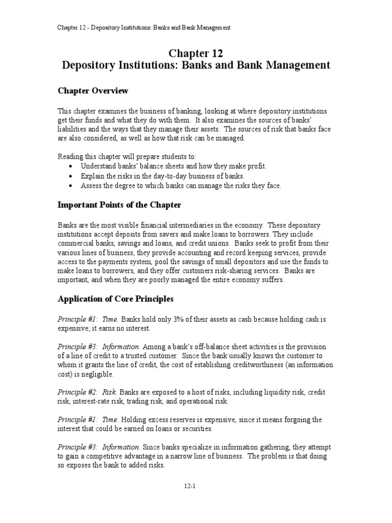 Chap 012 | PDF | Market Liquidity | Banks