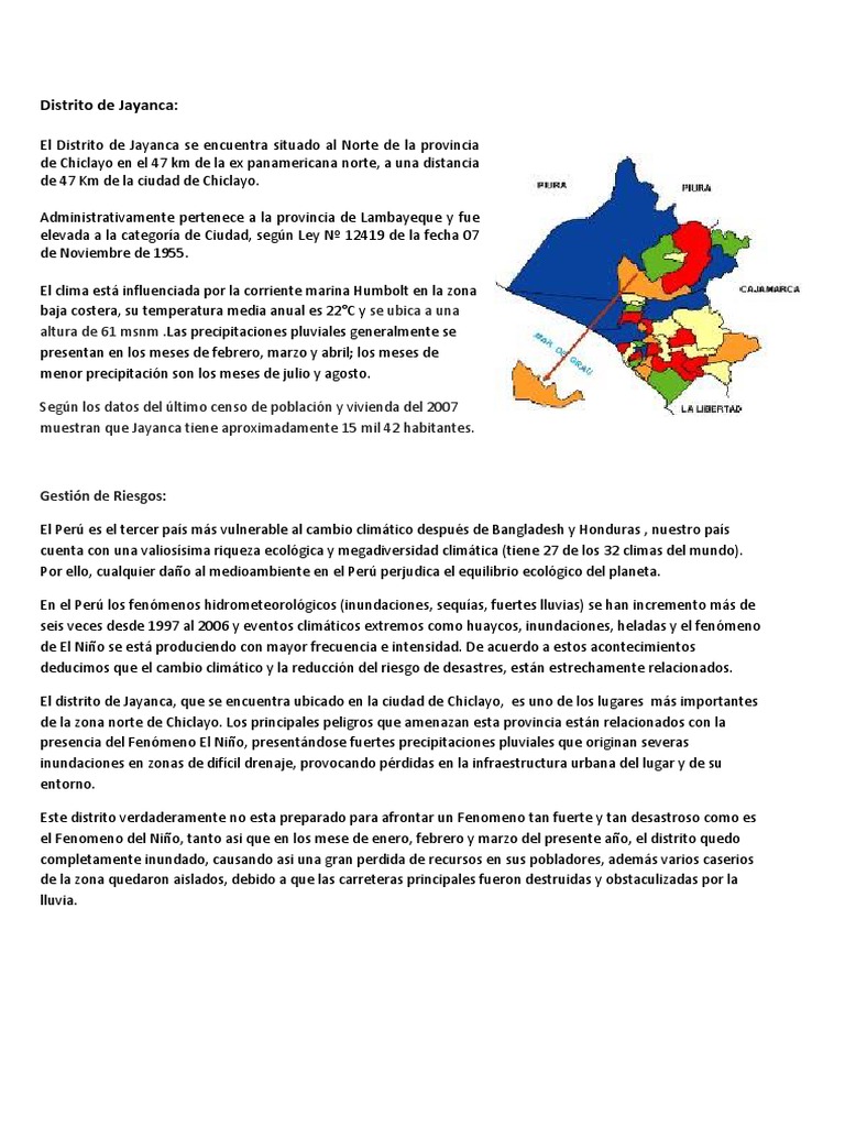 Distrito de Jayanca | PDF | El niño | Clima