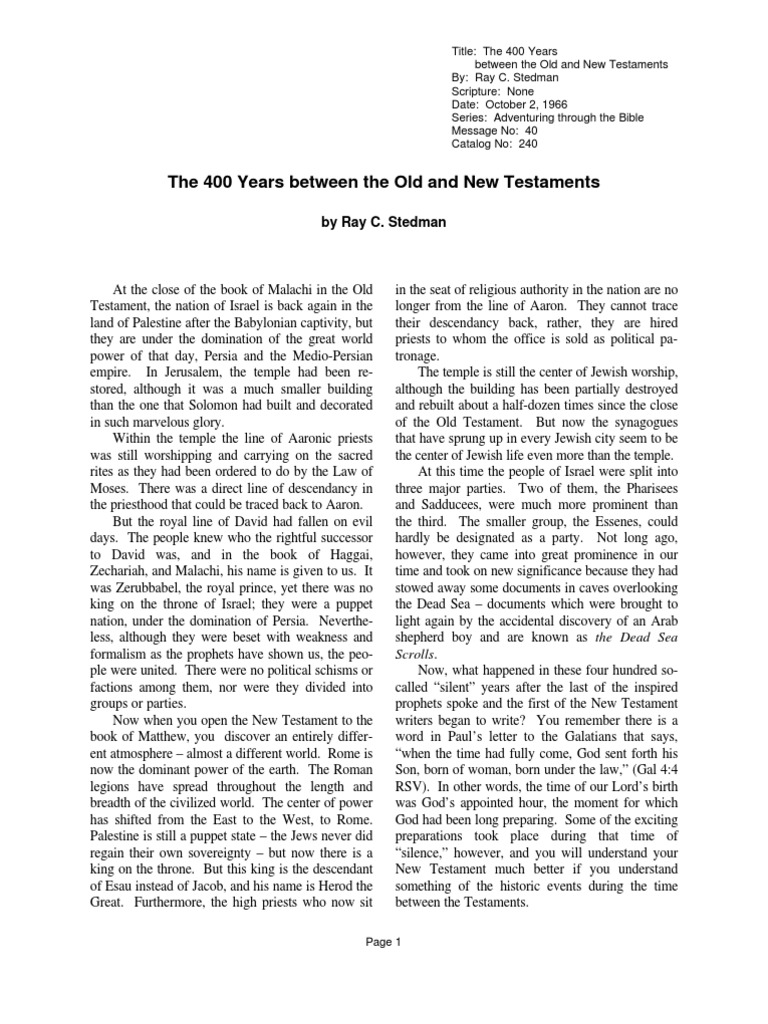 400 Years of Silence | PDF | Book Of Daniel | Maccabees