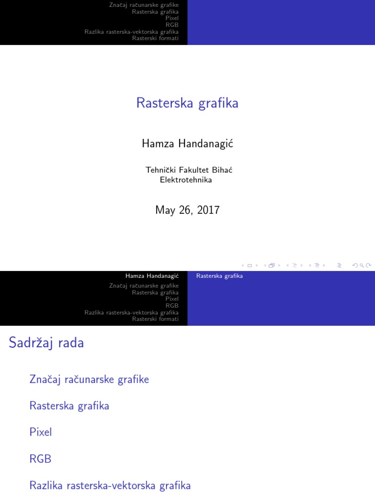 Rasterska Grafika Prezentacija | PDF