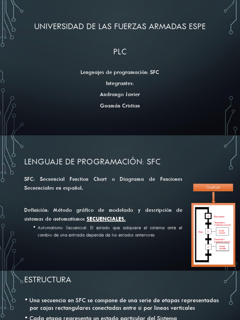 SFC | PDF | Lenguaje de programación | Controlador lógico programable
