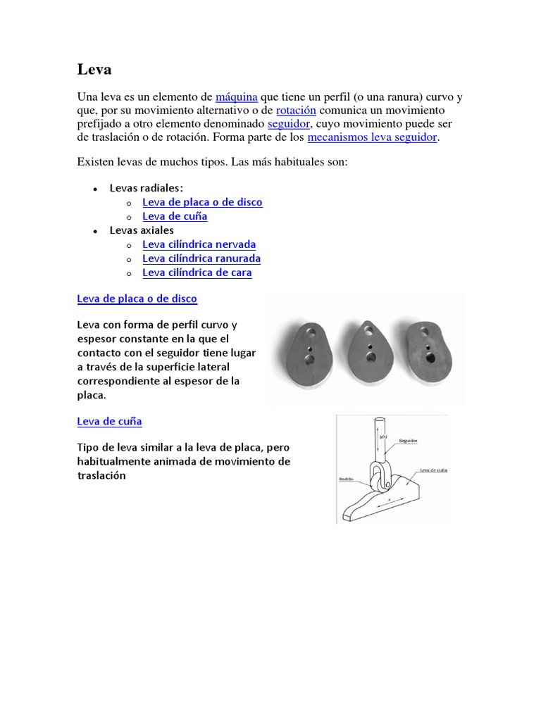 Leva | PDF | Reloj | Ingeniería mecánica