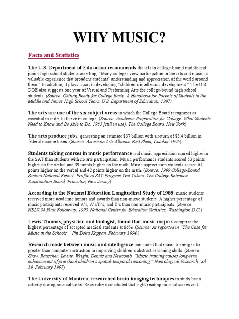 Why Music | PDF | Sat | Music Education