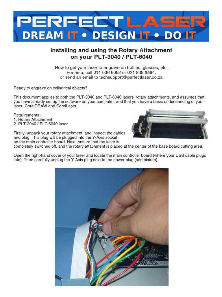 Rotary Attachment Installation | PDF | Electrical Connector | Ac Power ...