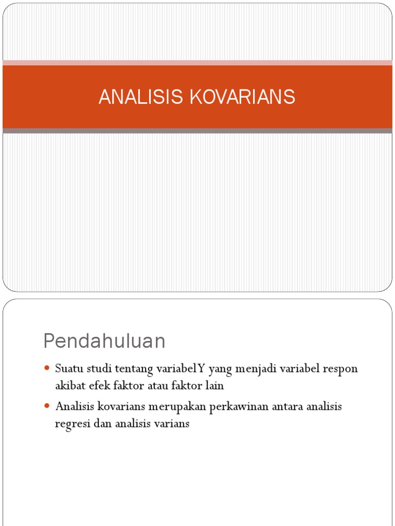 Analisis Kovarians | PDF
