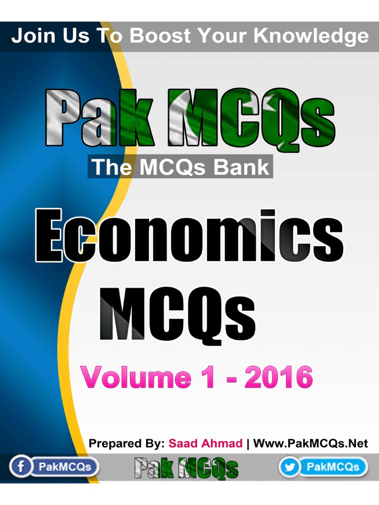 Economics MCQs PDF by PakMCQs PDF | PDF