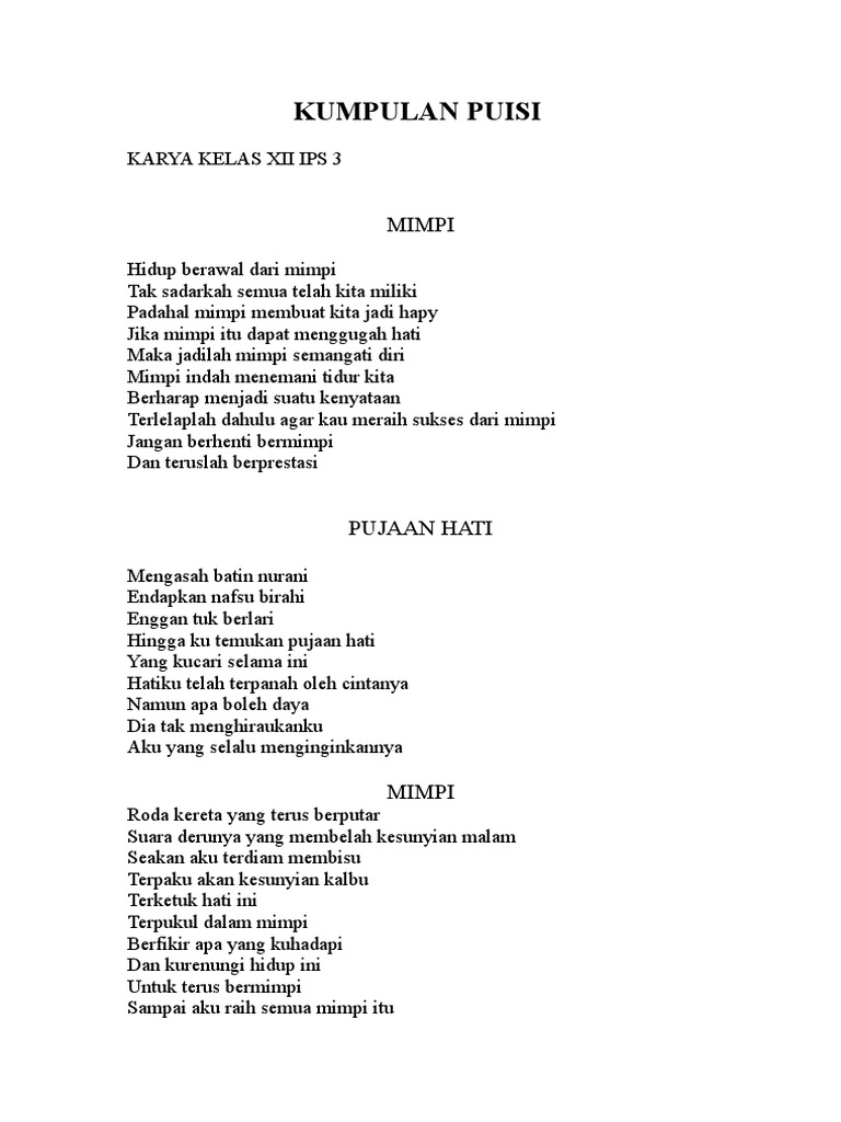 Kumpulan Puisi | PDF