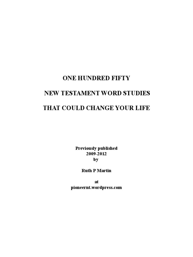150 Word Studies | PDF | Translations | Faith