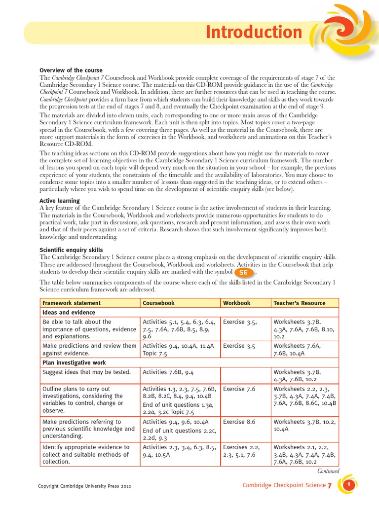 Introduction | PDF | Curriculum | Textbook