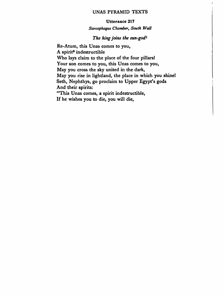 Pyramid Texts | PDF | Osiris | Horus