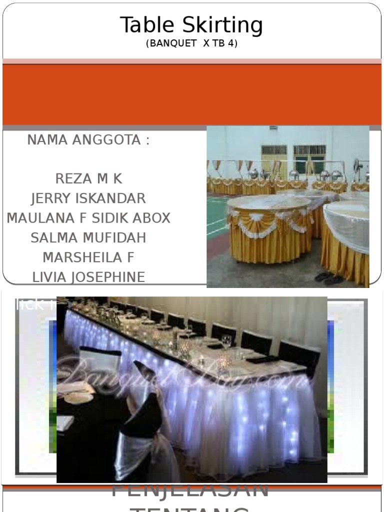 Panduan Table Skirting untuk Acara | PDF