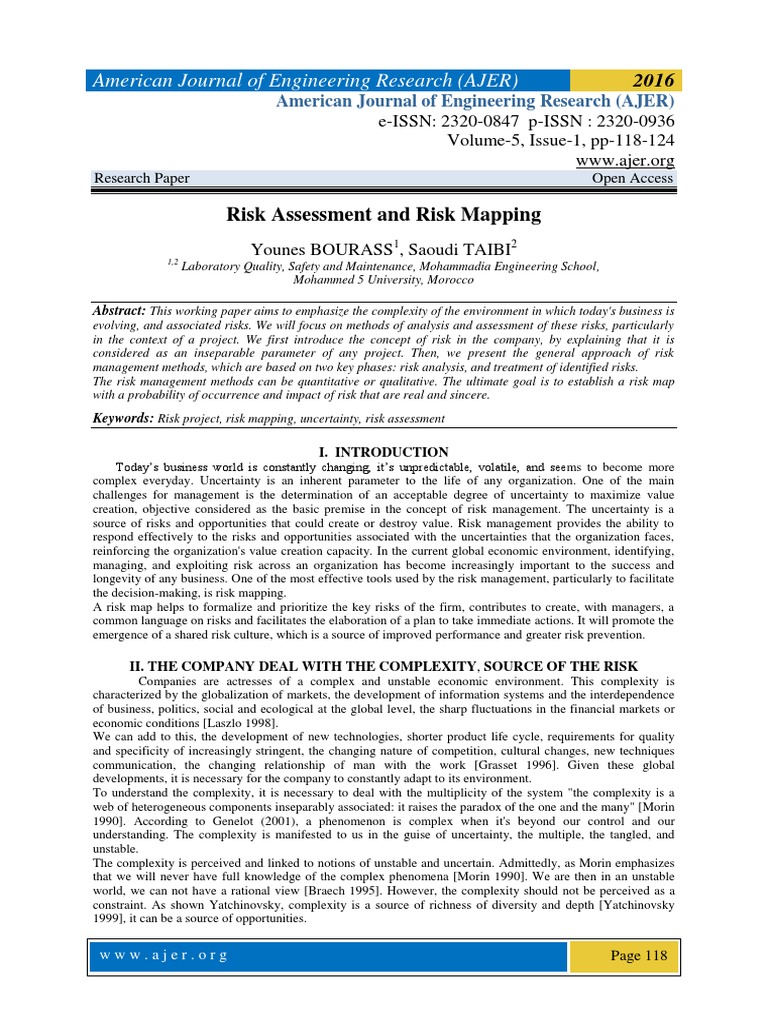 Risk Assessment And Risk Mapping Pdf Risk Risk Management