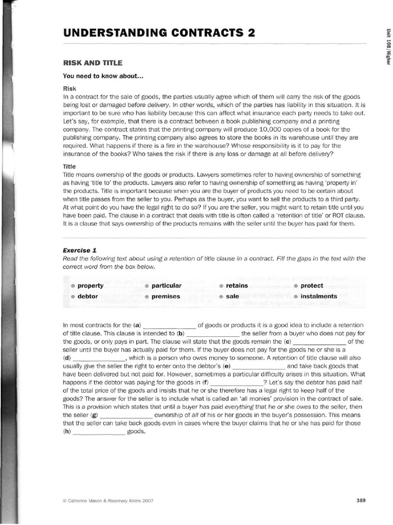 Understanding Contracts 2 | PDF