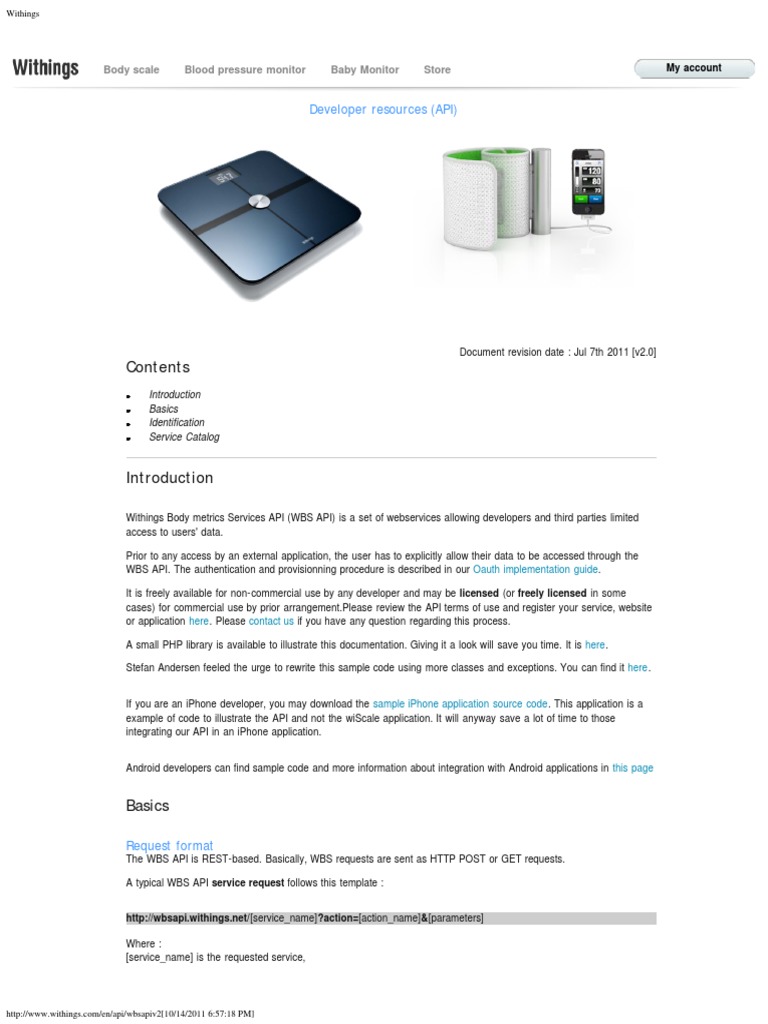 Withings - Connected Scale | Download Free PDF | Application ...
