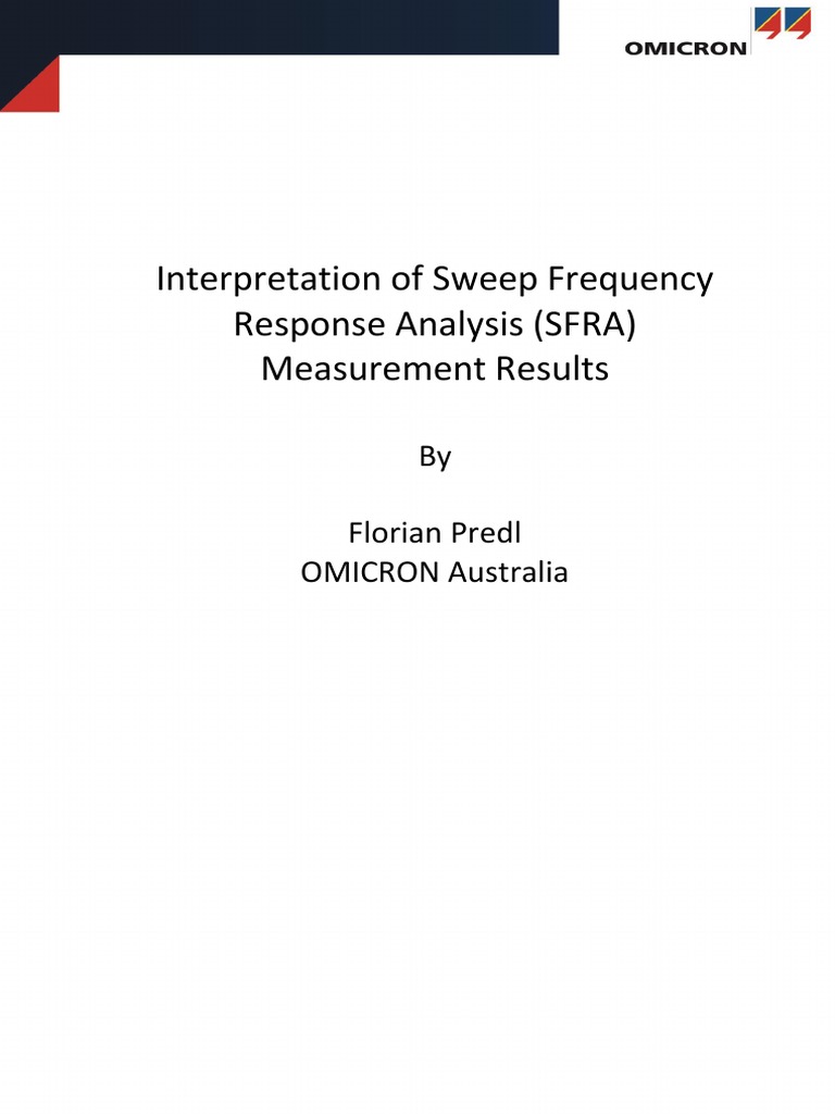 OMICRON SFRA Measurement Results Predl Paper Omicronized PDF | Download ...