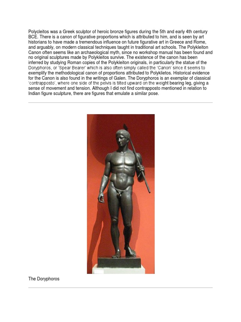 The Canon of Polykleitos | PDF