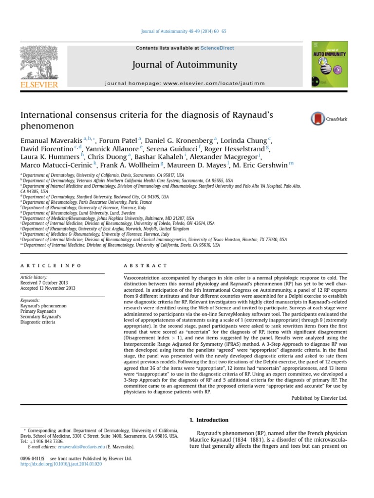 Journal of Autoimmunity: Sciencedirect | PDF | Medical Diagnosis ...