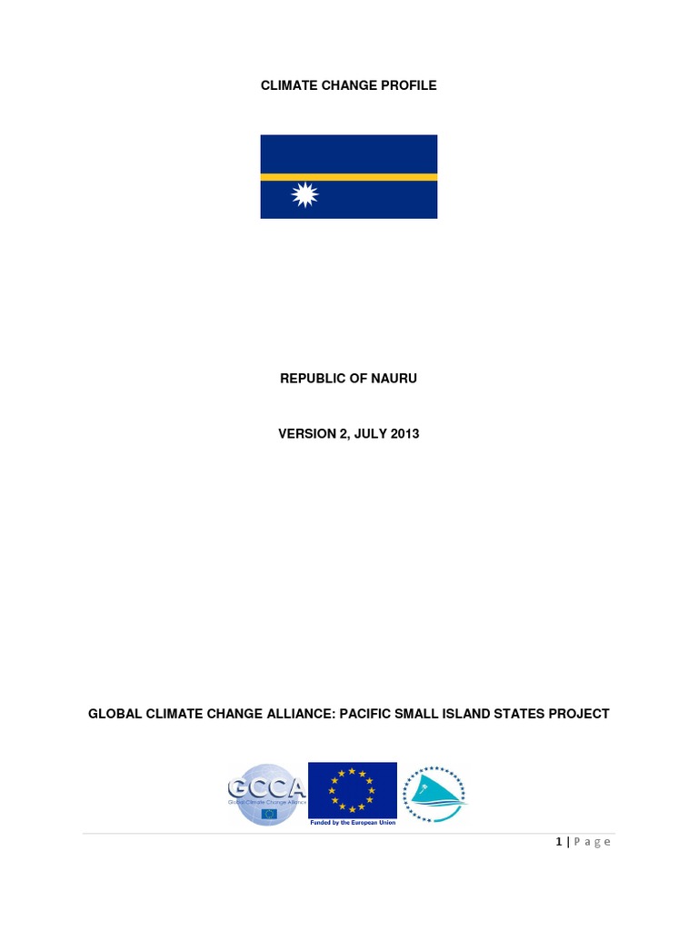 Climate Change Profile: Republic of Nauru | PDF | Asian Development ...