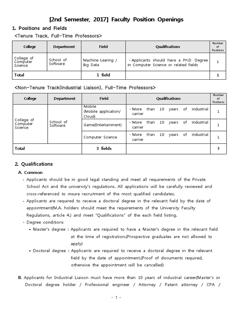 Faculty Position Openings at the College of Computer Science for the ...