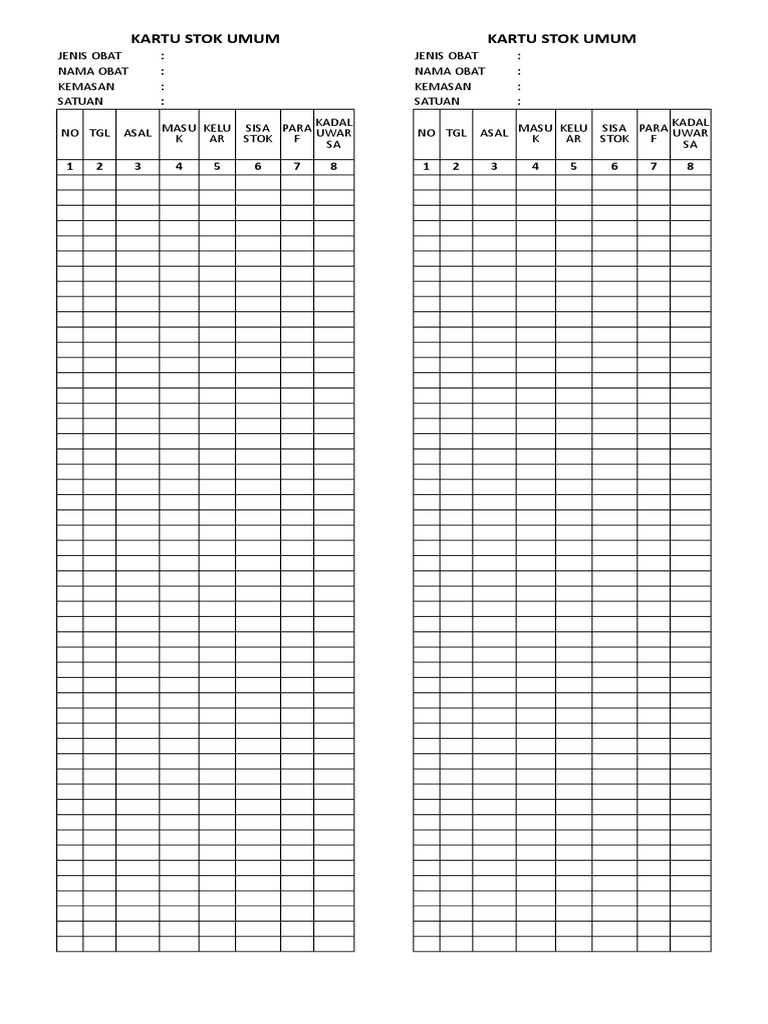 Kartu Stok Obat